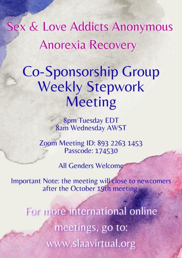 Twelve Characteristics of Sex & Love Addiction – SLAAvirtual Intergroup