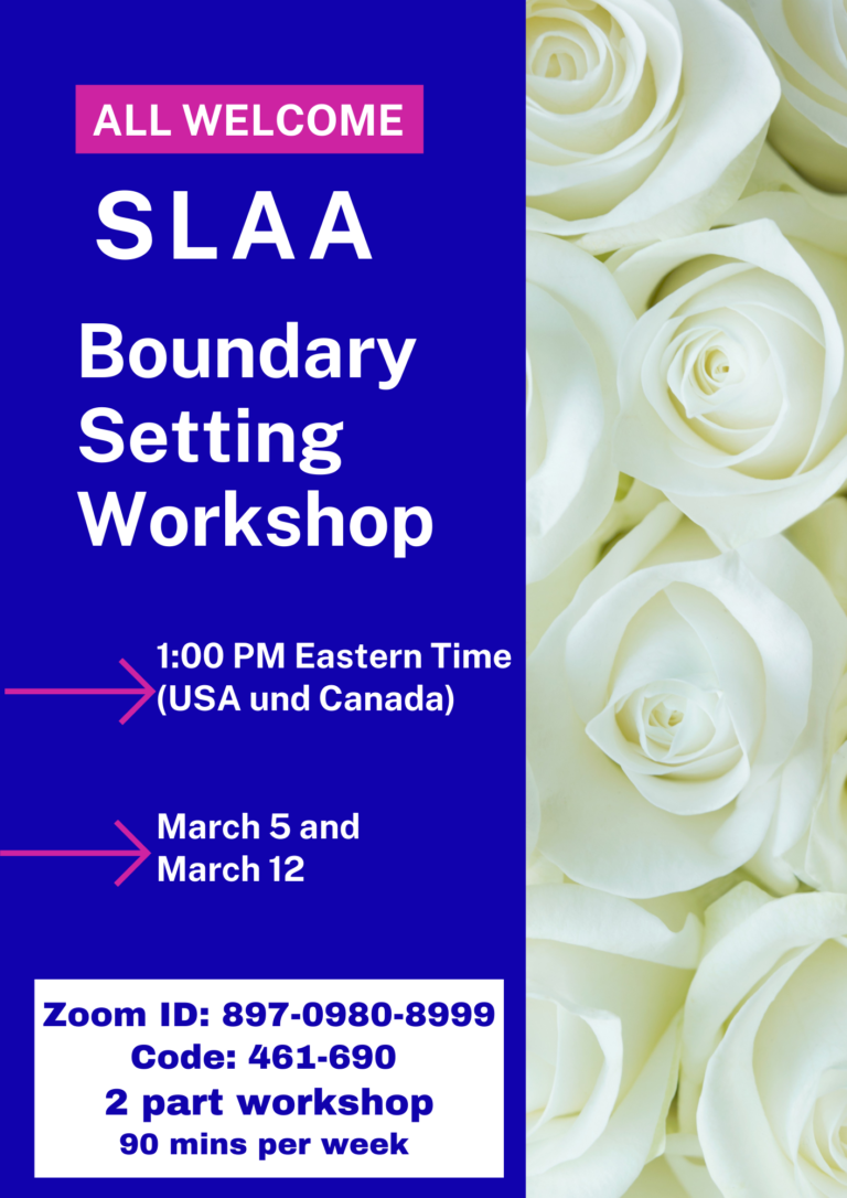 Twelve Signs of SLAA Recovery – SLAAvirtual Intergroup