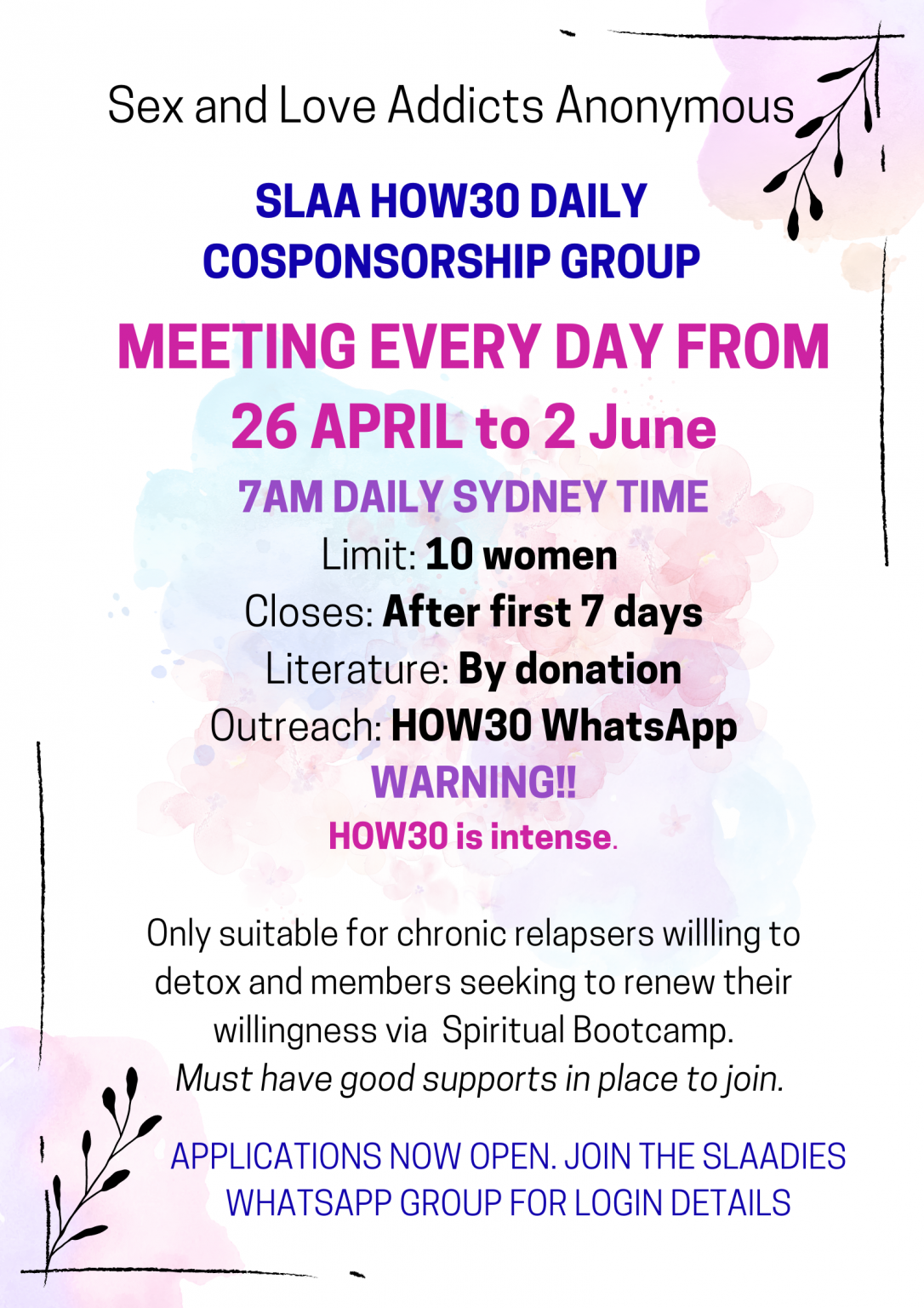 The Twelve Steps of SLAA – SLAAvirtual Intergroup